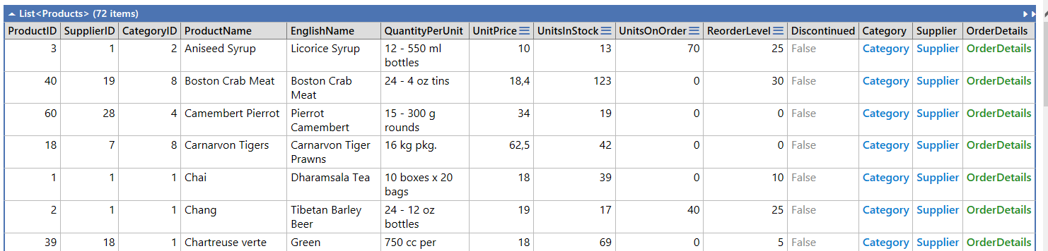 How to set columns on select using Entity Framework - Sipmann